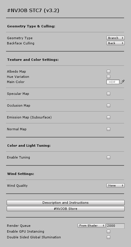 STC7 (Advanced Shader for Unity SpeedTree 7). Free Unity Asset. Nicholas Veselov Unity Developer ...